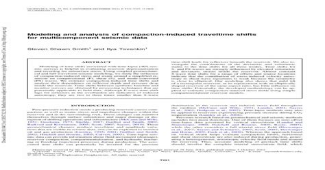 Pdf Modeling And Analysis Of Compaction Induced Traveltime Itsvanki Papers Pdf Pap12 4 Pdf