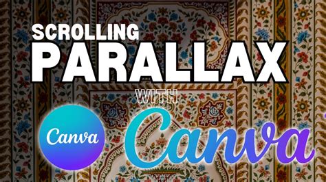 How To Animate In Canva Scrolling Parallax Effect Youtube