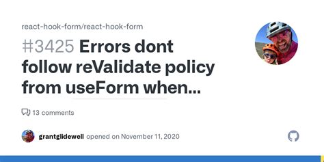 Errors Dont Follow Revalidate Policy From Useform When Using `trigger` · Issue 3425 · React