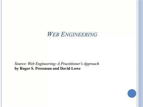Lecture1introduction Web Engineeringpdf