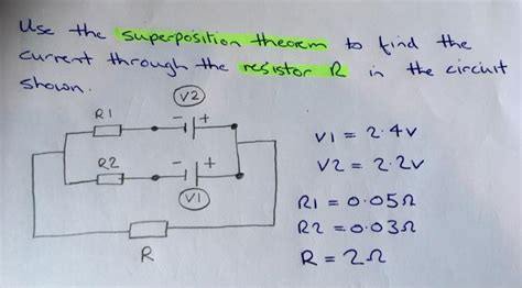 Solved Use The Superposition Theorem To Find The Current Chegg