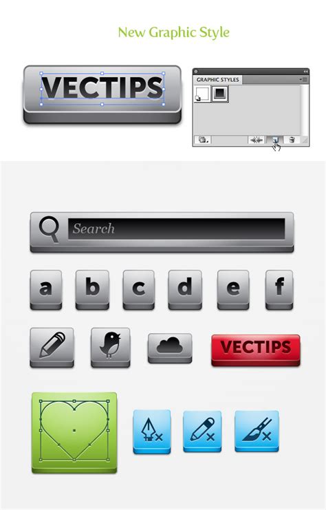 Chunky Button Vectors In 20 Minutes Vectips