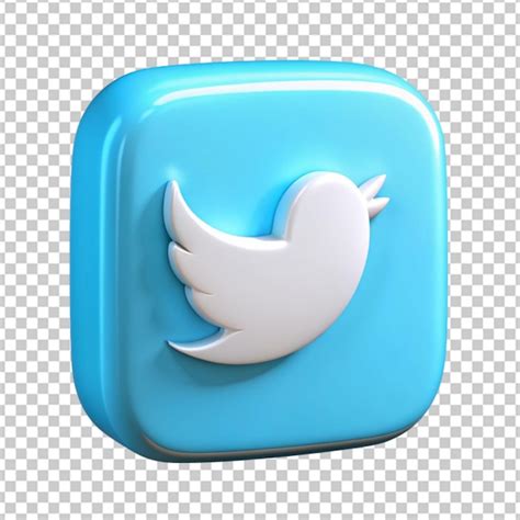 3d Render Twitter Icon Png Premium Ai Generated Psd