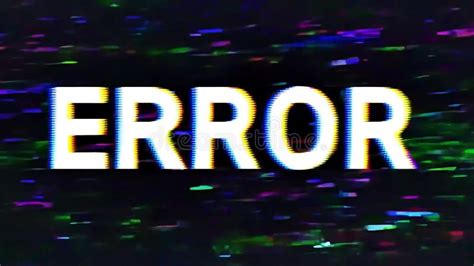 Pixelated Error Message Text Animation On Black Background Perfect For Tech And Glitch Effects