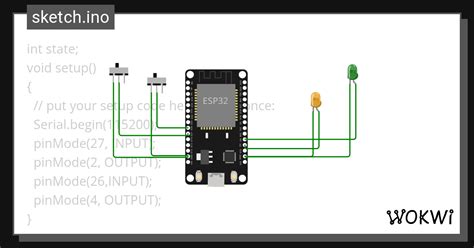 Switch Led Copy Wokwi ESP32 STM32 Arduino Simulator