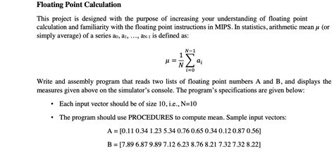 Floating Point Calculation This Project Is Designed Chegg