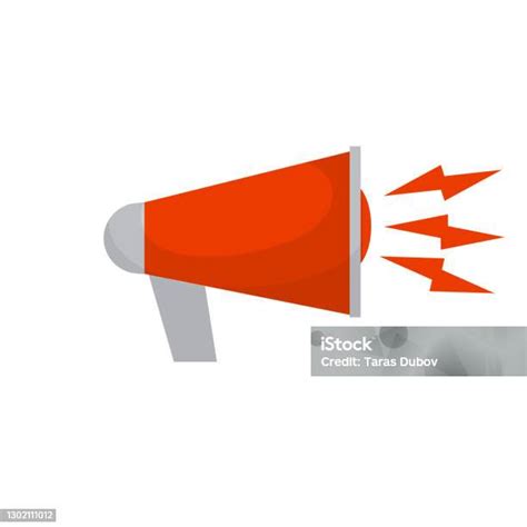 확성기 빨간색 스피커 뉴스 아이콘입니다 앱의 중요한 메시지입니다 광고에 대한 스톡 벡터 아트 및 기타 이미지 광고 기민 데모 Istock