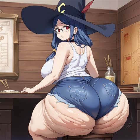 Rule 34 Ai Generated Big Ass Blue Hair Cellulite Denim Shorts Fat Ass
