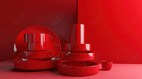 역동적인 빨간색 3d 연단 디스플레이로 제품 마케팅 강화 배경 02 연단 배경 빨간색 배경 당신의 배경 이미지 Hd 연단 빨간색 당신의 배경 사진 무료