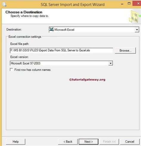 Export Data From Sql To Excel Using Ssis Import And Export