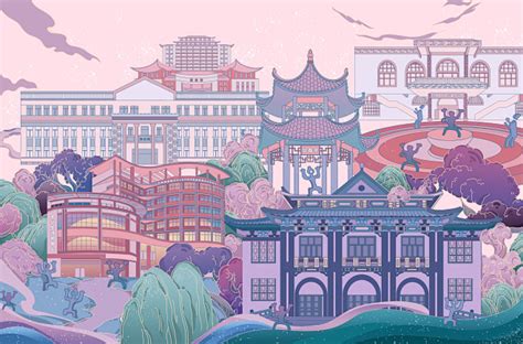 广西民族大学校园文创产品插画 古田路9号 品牌创意版权保护平台