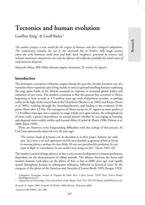 Pdf Tectonics And Human Evolution Tectonics And Human Evolution Of Fault