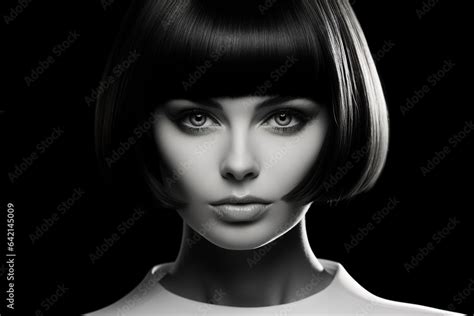 Woman From The 1960s Showcasing Medium Bob Haircut Brunette Young