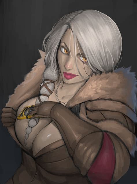 Rule 34 2d Big Breasts Braid Breasts Card Game Cd Projekt Red Ciri Female Gwent Light Skinned