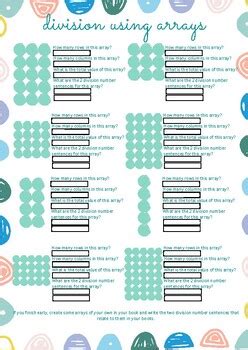 Division Using Arrays By Bec Gradon TPT
