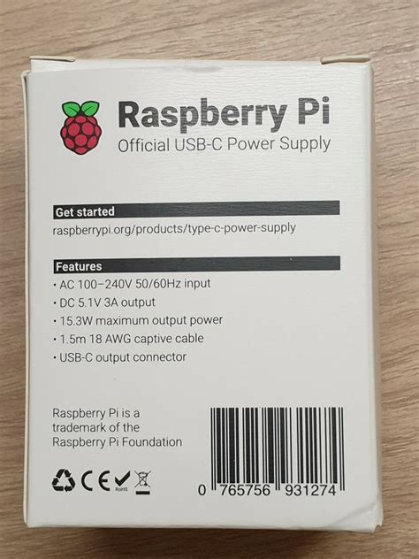 Raspberry Pi Official Usb C Power Supply Black Computers And Tech