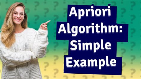 How Does The Apriori Algorithm Work A Simple Example Explained Youtube