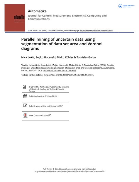 Pdf Parallel Mining Of Uncertain Data Using Segmentation Of Data Set