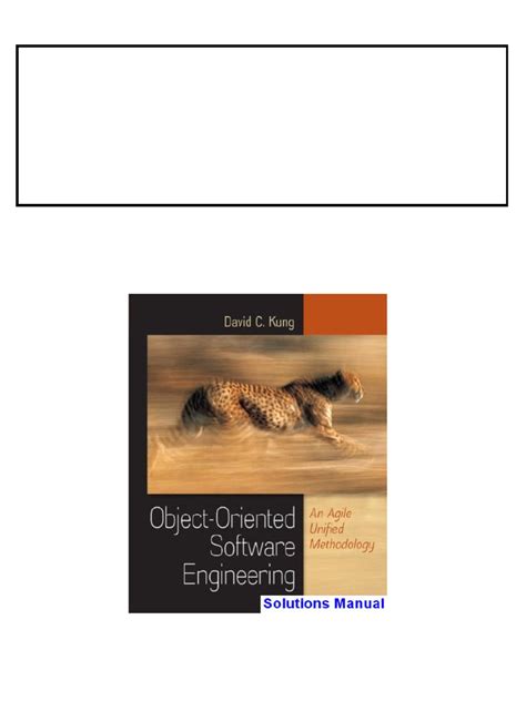 Object Oriented Software Engineering An Agile Unified Methodology 1st