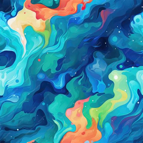 Premium Ai Image Multicolor Colorful Paint Texture Seamless Pattern