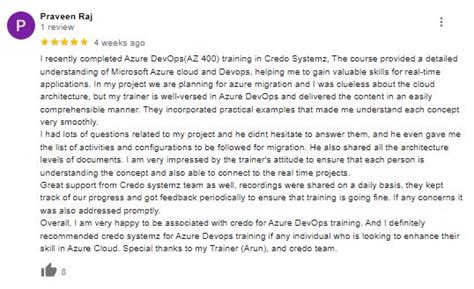 credo systemz on linkedin review credosystemz azure400 azuredevops