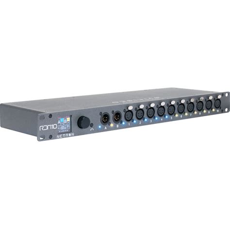 Obsidian Control Systems Rdm 10 Hybrid 1ru Dual Dmx Input 10 Port Rdm Dmx Splitter Black