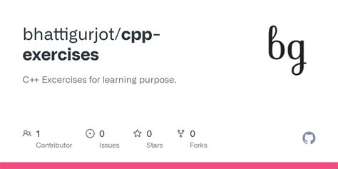 Github Bhattigurjot Cpp Exercises C Excercises For Learning Purpose