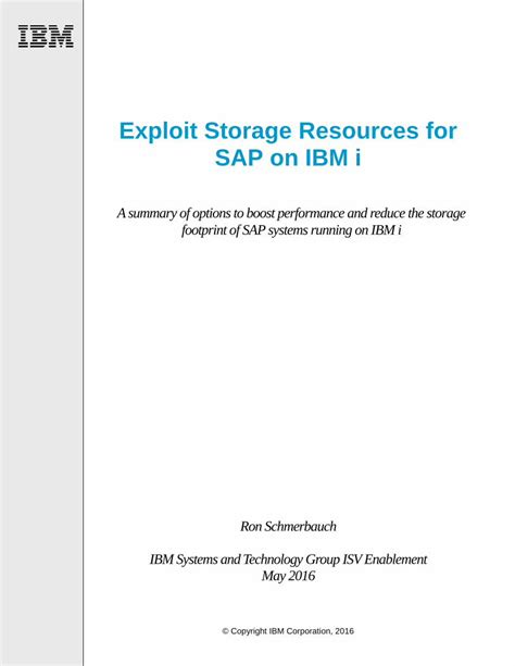 Pdf Exploit Storage Resources For Sap On Ibm I · Pdf Filethe Document