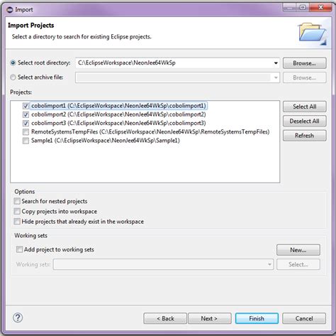 Import Elastic Cobol Projects Along With Their Compilerruntime