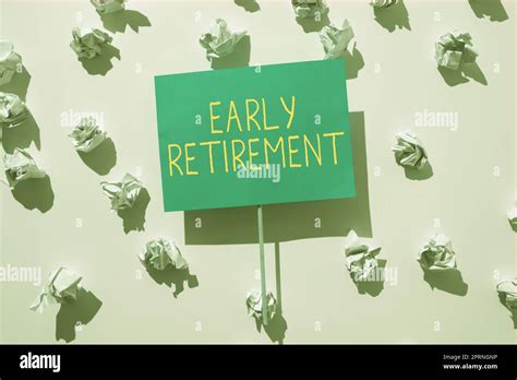 text showing inspiration early retirement business showcase a tool
