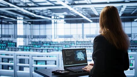 Engineer In Data Center Using Artificial Intelligence Computing Stock