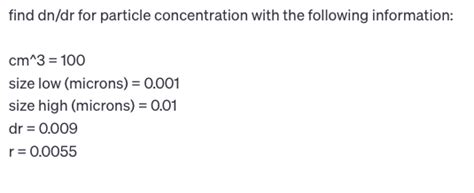Solved Find Dn Dr For Particle Concentration With The Chegg