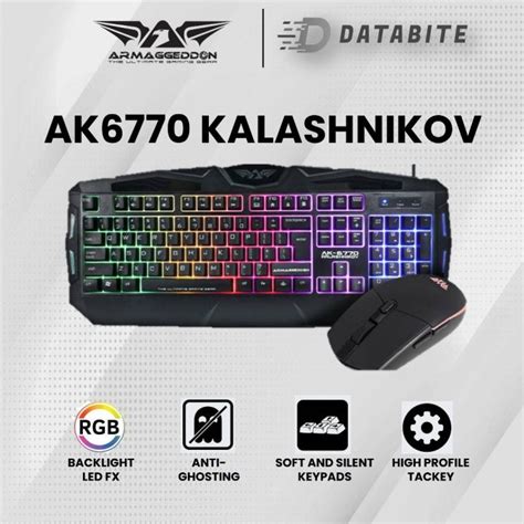 Armaggeddon Keyboard And Mouse Ak 6770 Kalashnikov Ii Wired Membrane