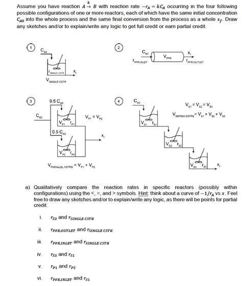 solved assume you have reaction a b with reaction rate ra kca