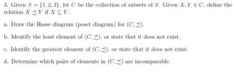 Solved Given S Let C Be The Collection Of Chegg