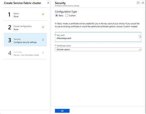 Create A Service Fabric Cluster In The Azure Portal Azure Service