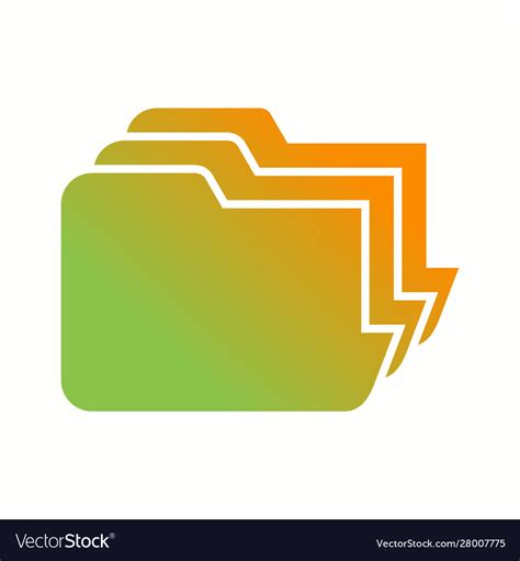 Beautiful Files Glyph Icon Royalty Free Vector Image