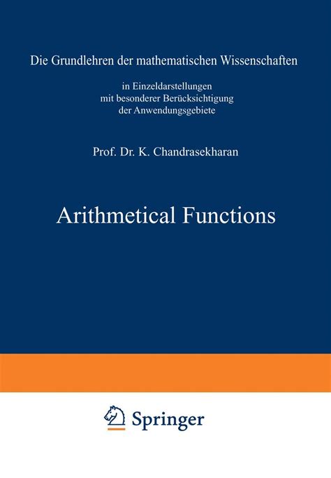 Arithmetical Functions Grundlehren Der Mathematischen Wissenschaften