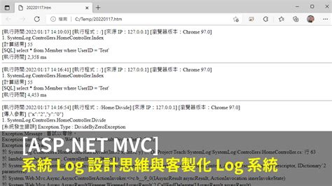 Aspnet Mvc 系統 Log 設計思維與客製化 Log 系統 理財工程師 Mars