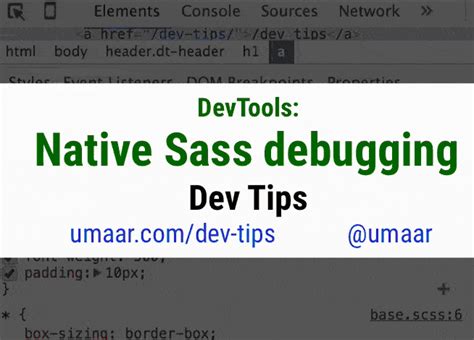 Better Sass Debugging Chrome DevTools Dev Tips