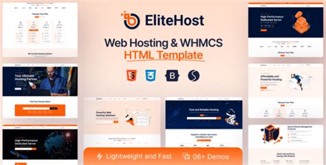 Elitehost Hosting And Whmcs Html Template By Themewant Themeforest