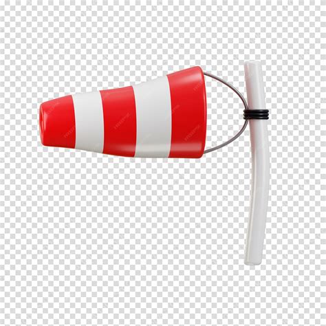 Premium Psd Windsock Icon On Wind Direction Indicating Icon 3d Rendering Vector Illustration