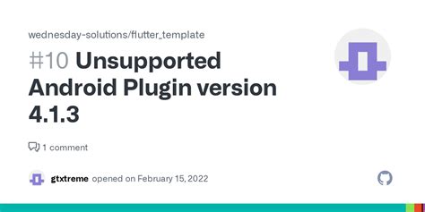 Unsupported Android Plugin Version 413 · Issue 10 · Wednesday