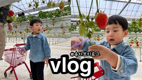 육아브이로그 👶🏻 4살 어린이 일상 생일선물 언박싱 딸기체험 모래놀이 청국장 오므라이스 라구소스 만들기 Youtube