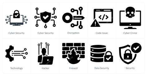 Premium Vector A Set Of 10 Cyber Security Icons As Cyber Security Encryption Code Issue