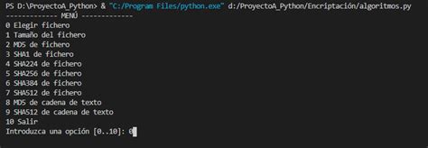 Algoritmos Hash En Python Para Cadenas De Texto Y Ficheros Proyecto A