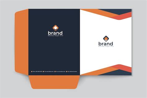 Premium Vector Stylish Presentation Folder Template Premium Vector Stylish Presentation Folder Template