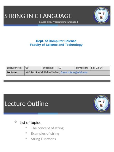 pl1 lecture 9 string pdf string computer science software