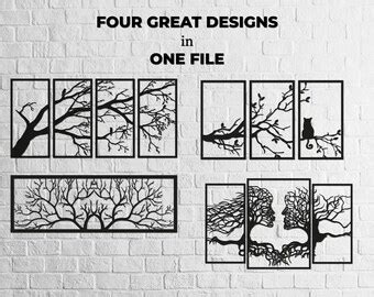 Tree Branches Svg Dxf Pdf Eps Laser Cut Files Svg File For Etsy