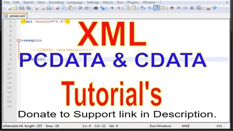 Xml Part 06 Pcdata And Cdata Pcdata And Cdata In Xml Youtube